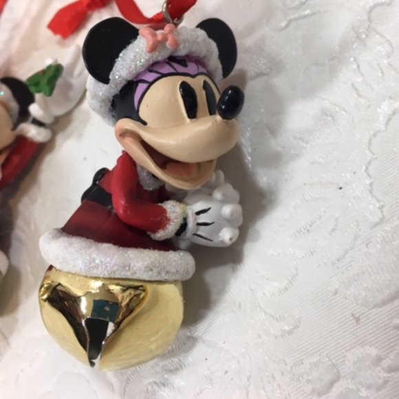 Disney | Holiday | Nwt Santa Mickey And Minnie Mouse Bell Christmas ...